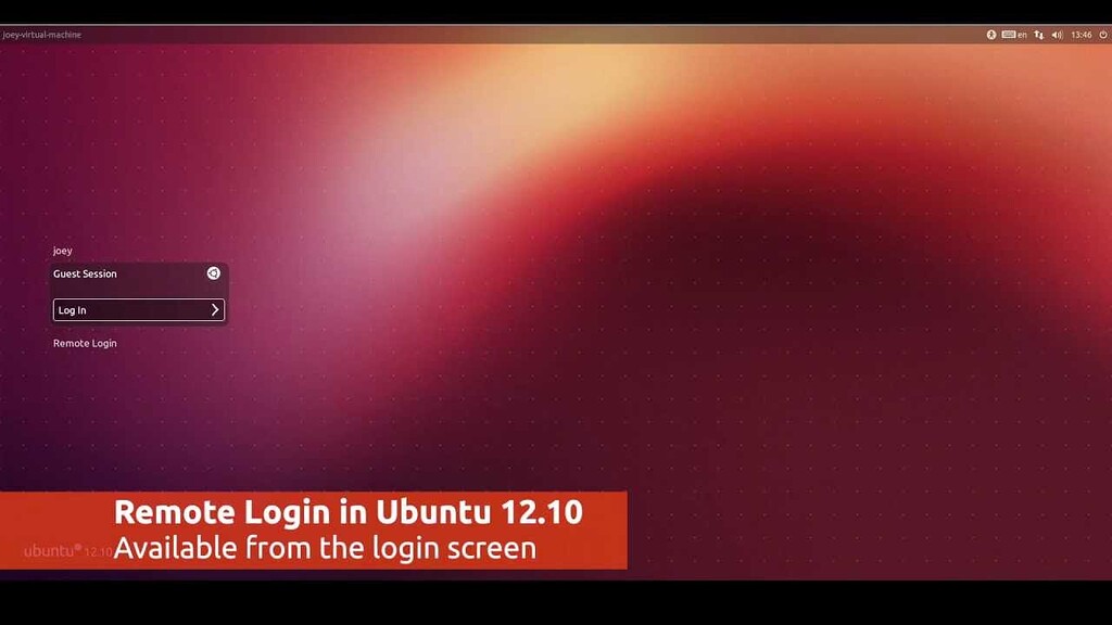Ubuntu 12.10 Login Screen adds Remote Desktop Access. - Linux Support ...
